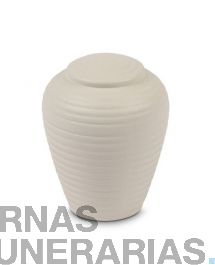 Preciosa mini urna funeraria de cerámica 'Art for Eternity' blanca